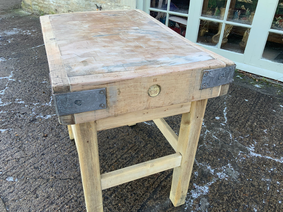Antique English Butchers Block – Burford Antiques