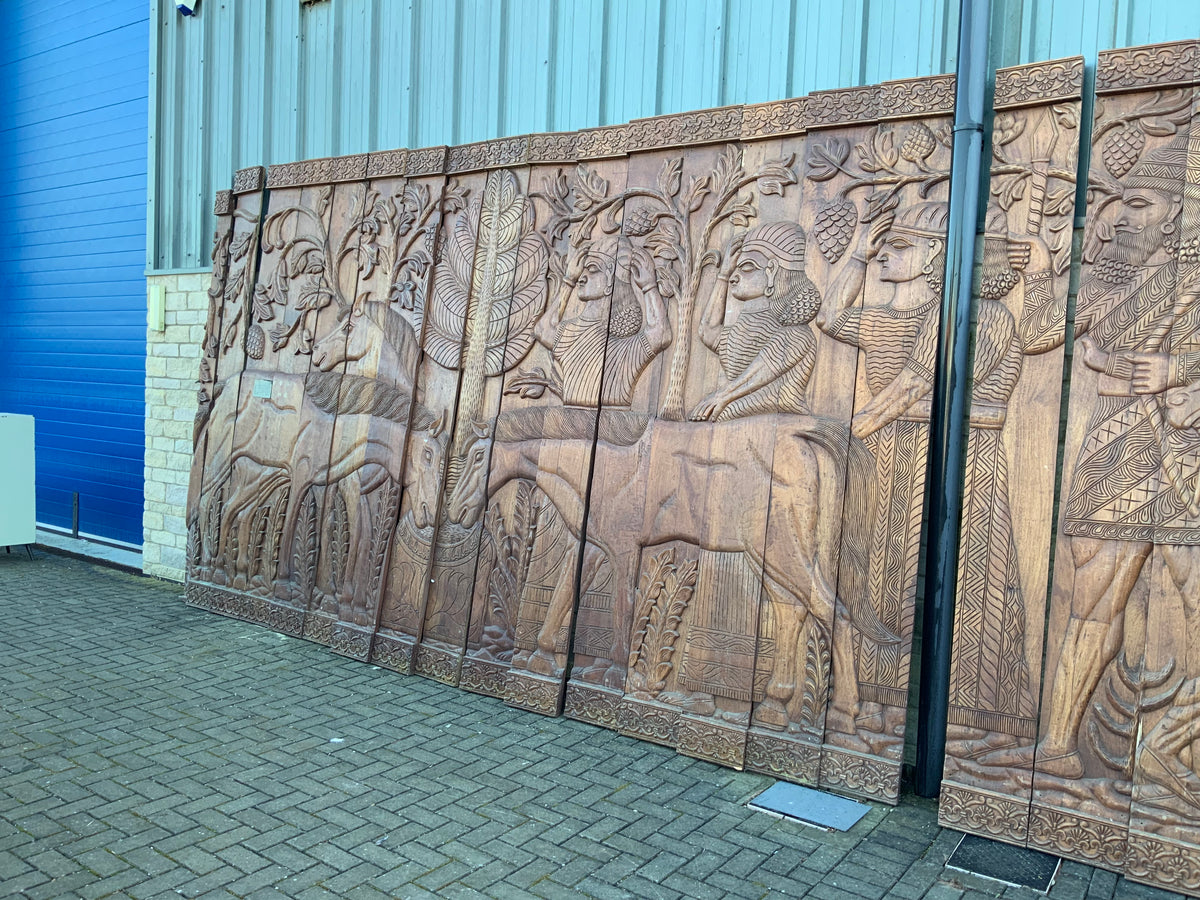 Large set of Teak English Panelling – Burford Antiques