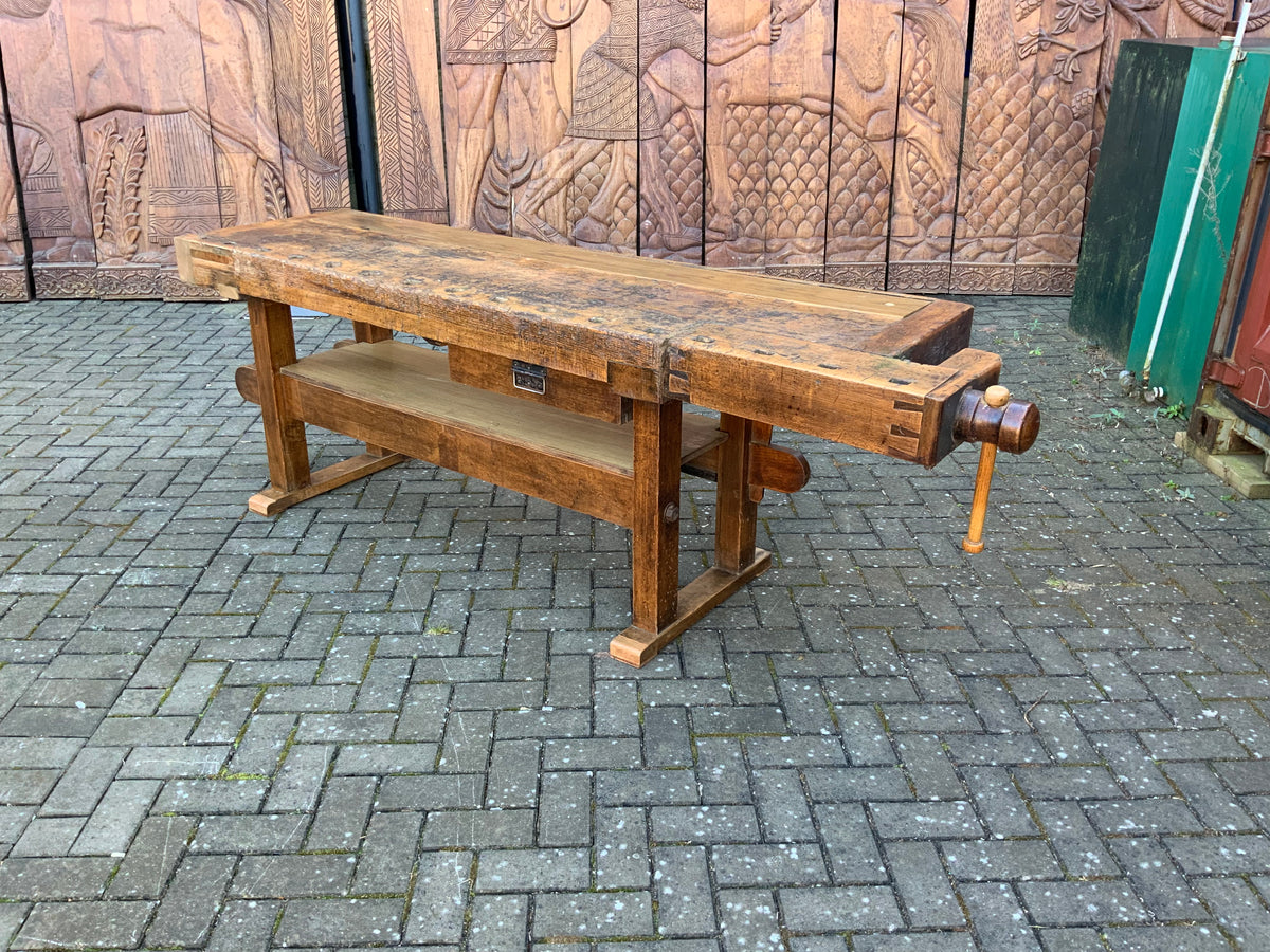 English Nineteenth Century Hardwood Work Bench – Burford Antiques