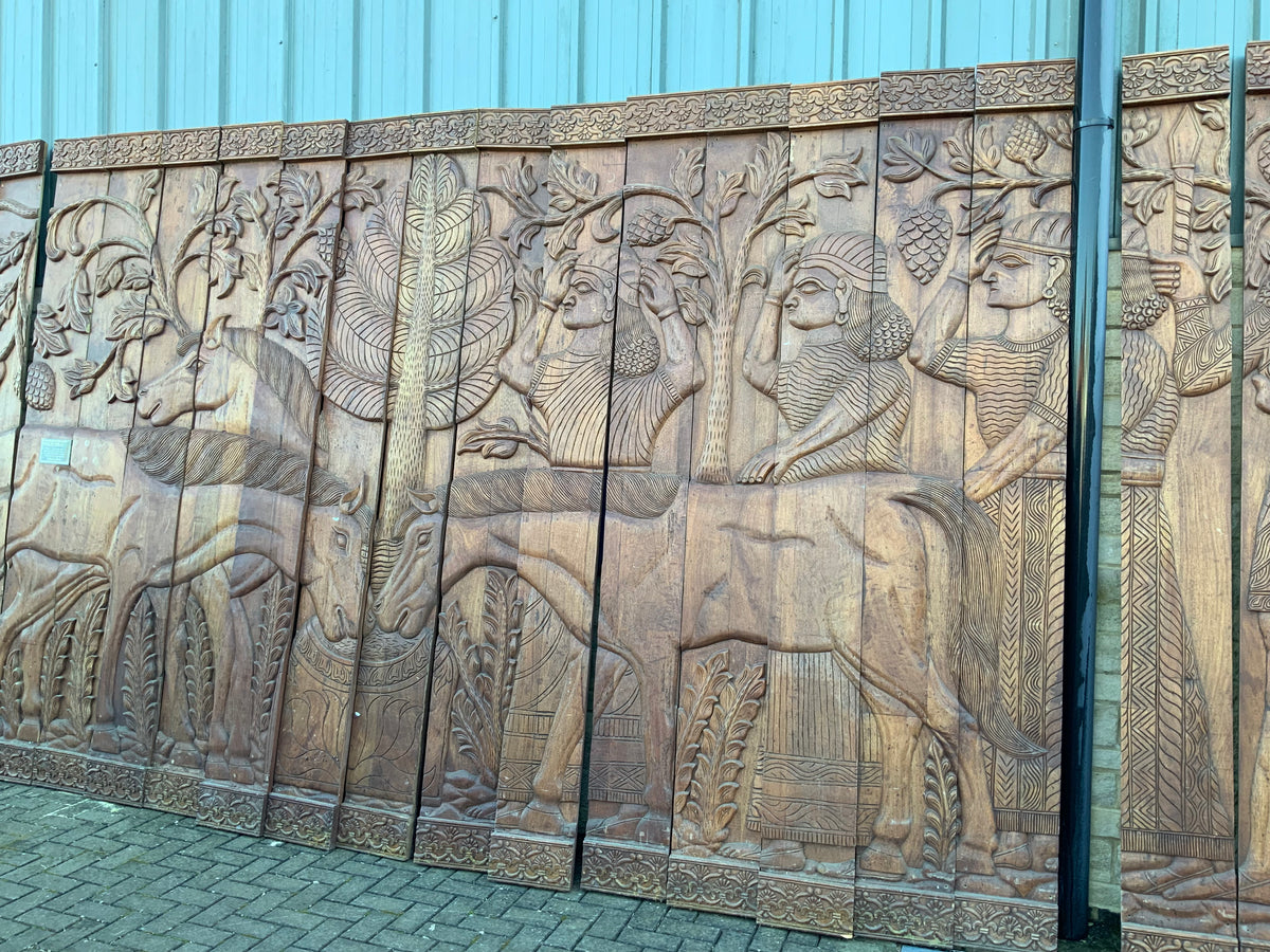 Large set of Teak English Panelling – Burford Antiques