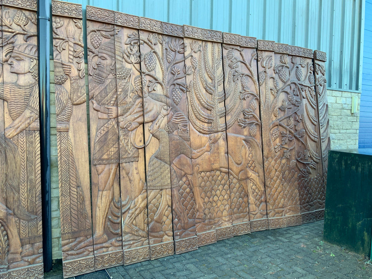 Large set of Teak English Panelling – Burford Antiques